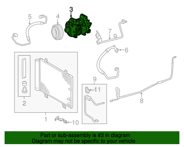 2014-2018 Lexus A/C Compressor 88320-3A520 | OEM Parts Online