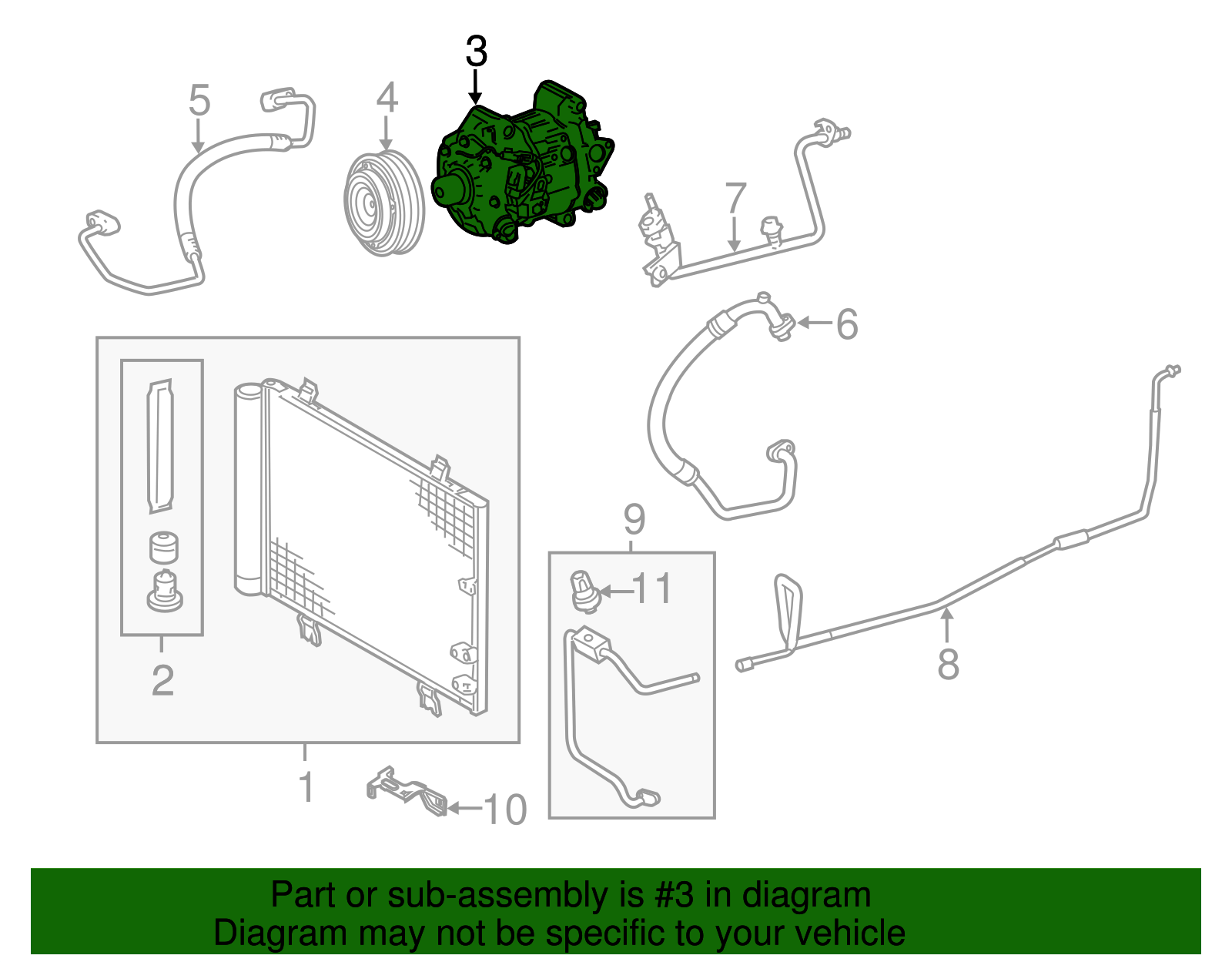 88320-48320 - Compressor Assembly For 2016-2022 Lexus | Lexus OE Parts