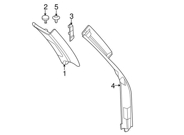 Genuine BMW 51-43-8-058-600 | Rear Pillar Trim | FREE Shipping on Most ...