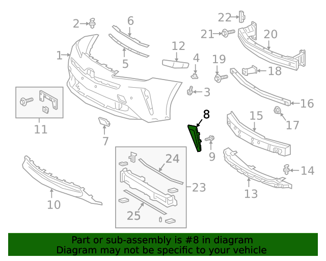 52712-47060 - Side Molding - 2019-2022 Toyota | OEM Genuine Toyota Parts