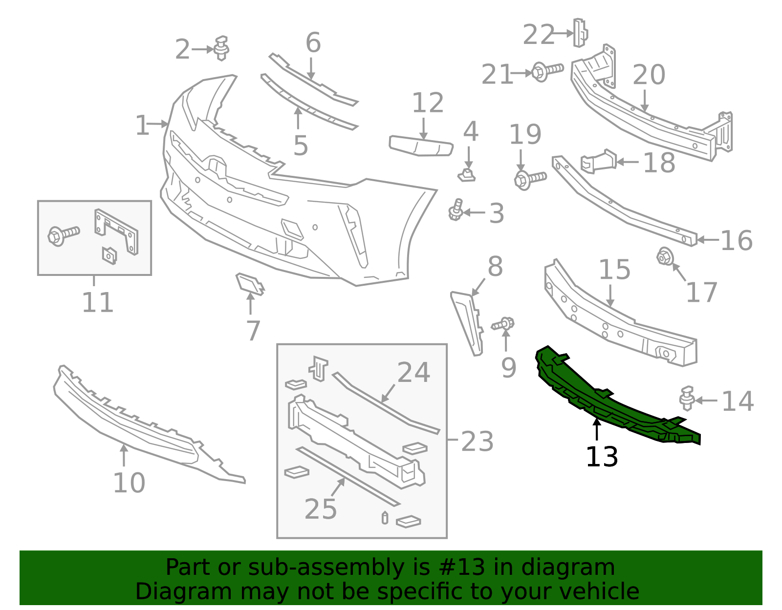 2019-2022 Toyota Lower Absorber 52618-47120 | Toyota Parts Center