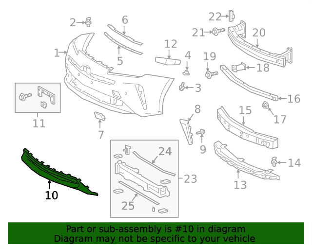2019-2022 Toyota Lower Grille 53112-47310 | Toyota Parts Center