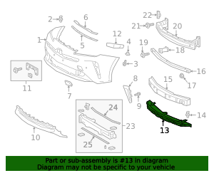 52618-47120 - Bumper Impact Absorber - 2019-2022 Toyota | Sparks Parts