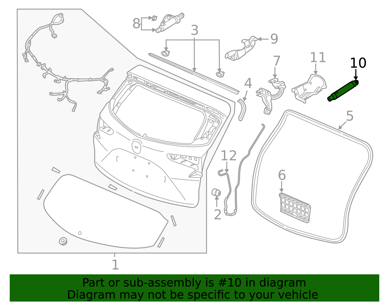 2019-2025 Acura RDX Lift-Gate Lift Support 74981-TJB-A02 | Acura Parts ...