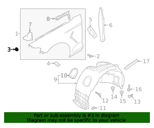 1997-2021 Hyundai Fender Nut 13271-06001 | OEM Parts Online