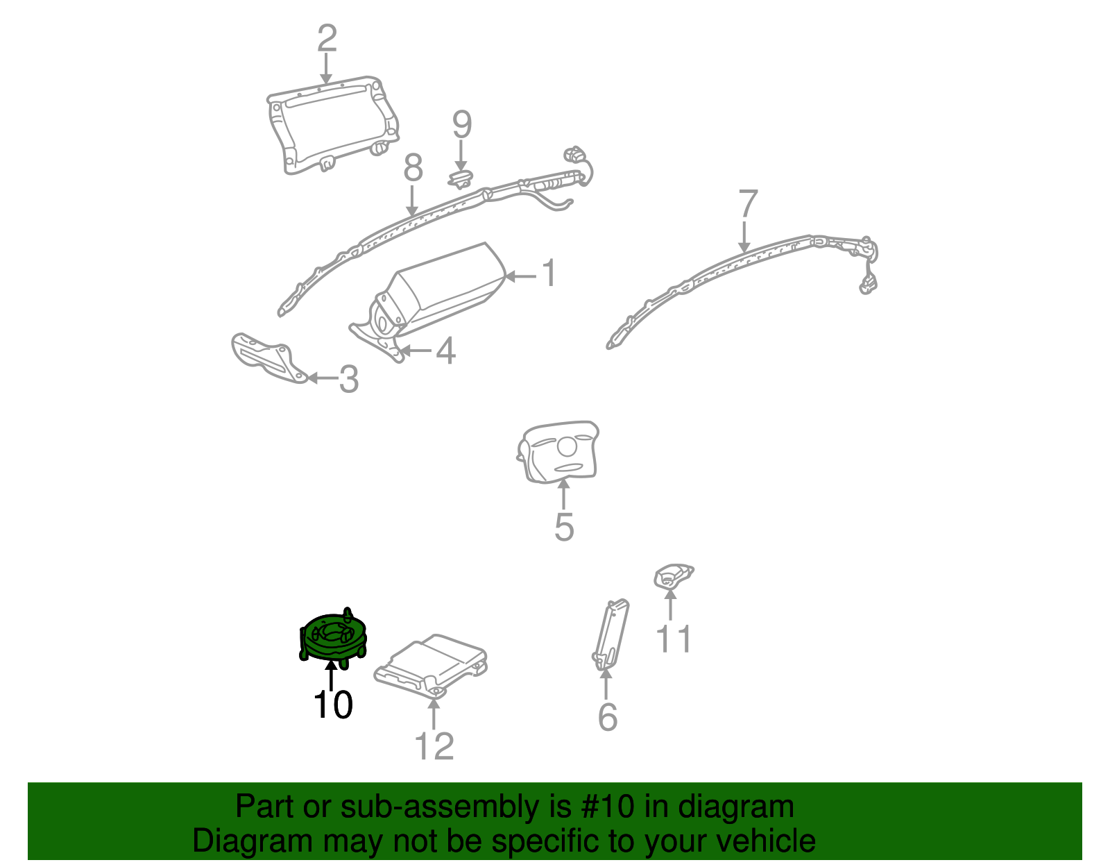1999-2010 Volkswagen Clock Spring 1J0-959-654-BK | OEM Parts Online