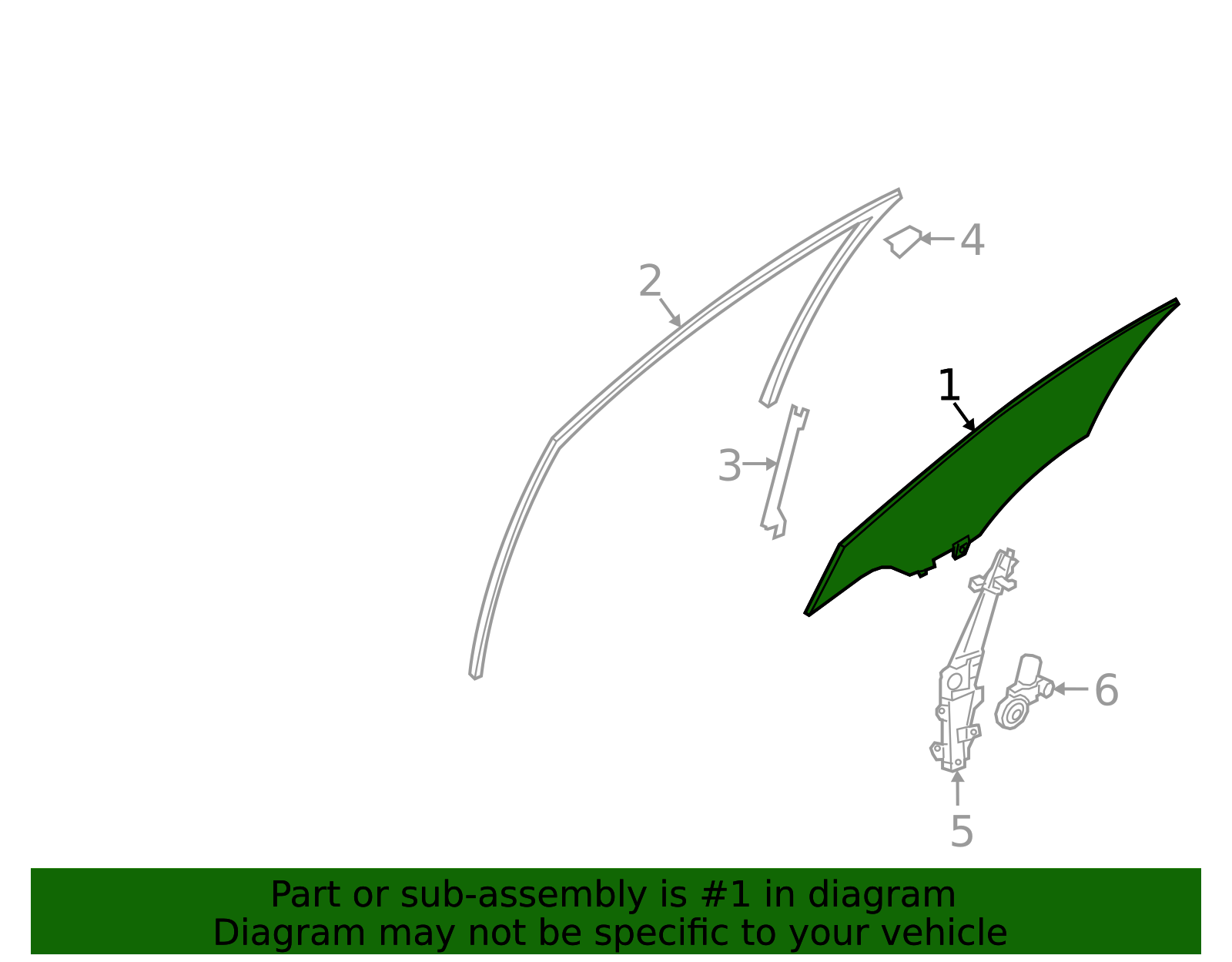 2019-2025 Nissan Altima Movable Glass 82301-6CA1A | Bill Kay Nissan Parts