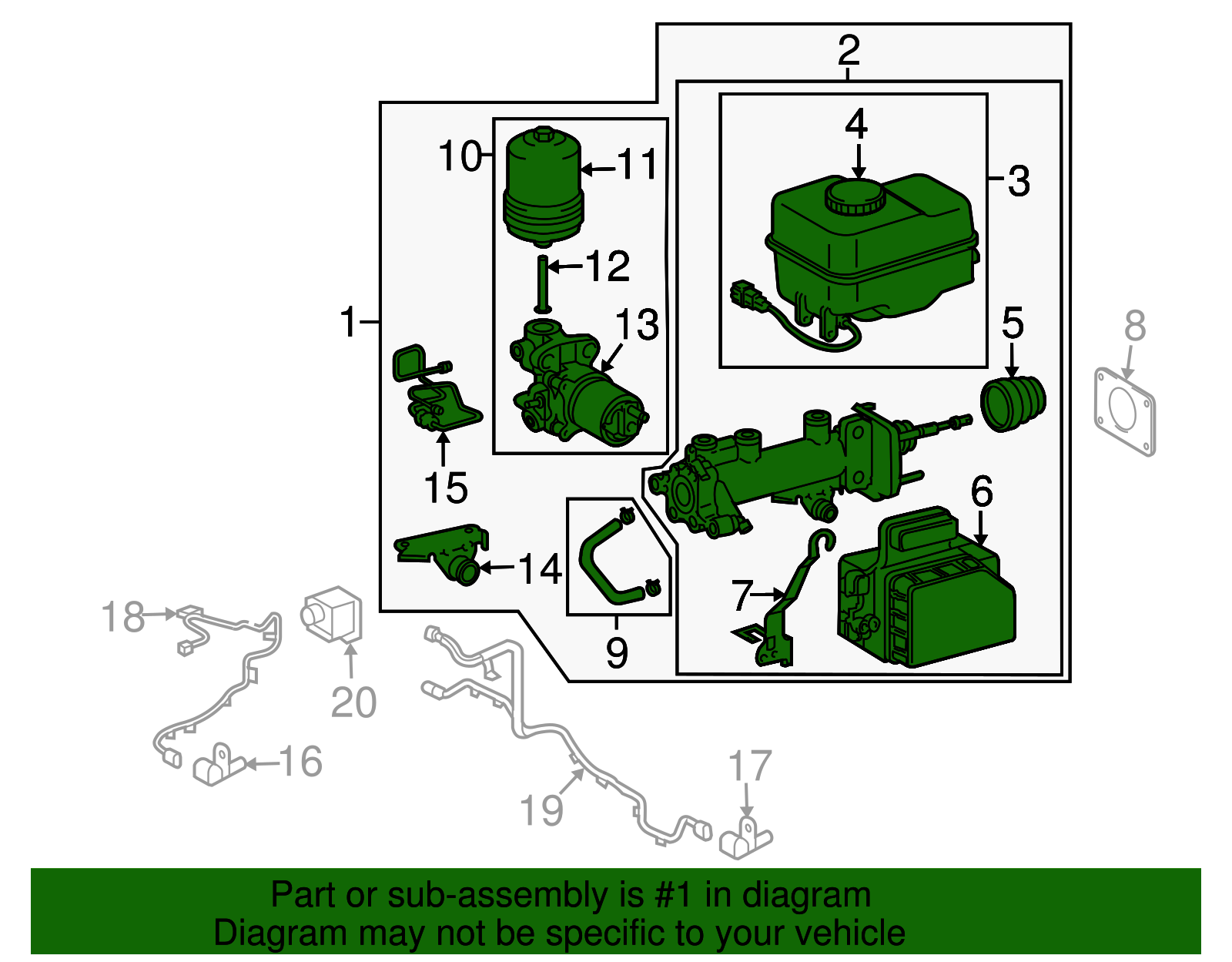 2016-2021 Toyota Land Cruiser Brake Assembly 47050-60641 | Toyota Parts ...