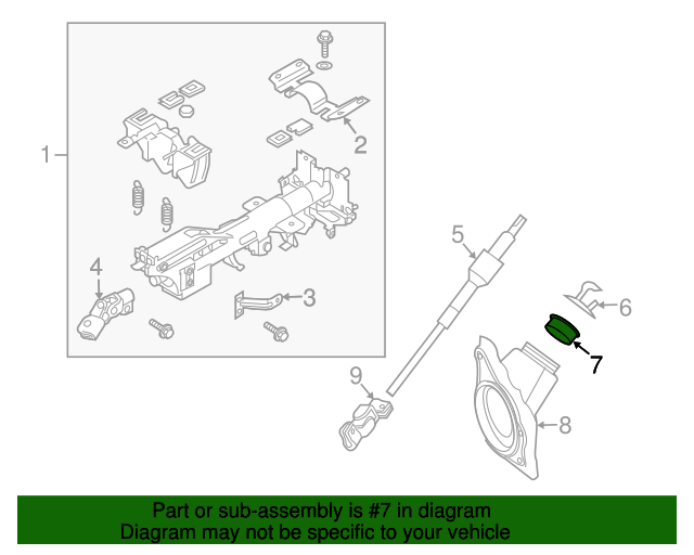 48980-JK000 - Steering Column Cover 2009-2024 Nissan | AutoNationParts.com