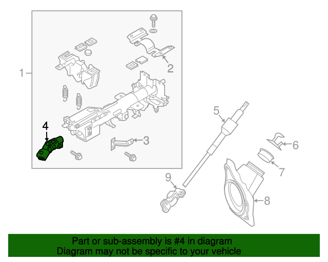 2009-2020 Nissan Upper Joint 48070-1AA0A | Nissan Parts OEM
