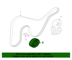 MD327654 - Idler Pulley 2003-2004 Mitsubishi Lancer | Mitsubishi Direct ...