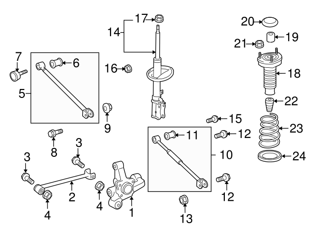 48530-A9700 - Suspension Strut 2009-2012 Toyota Venza | AutoNationParts.com