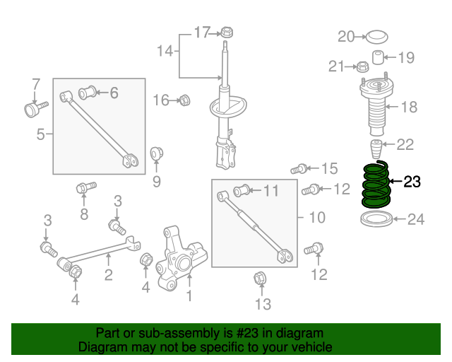 2009-2015 Toyota Venza Coil Spring 48231-0T010 | Toyota Parts Center