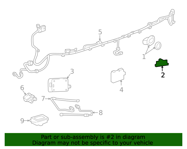 2020-2022 Cadillac XT6 Park Sensor Bracket 84208922 | TascaParts.com