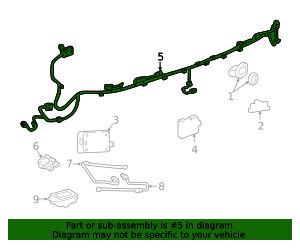 2020 Cadillac XT6 Rear Object Alarm Sensor Wiring Harness 84888418 ...