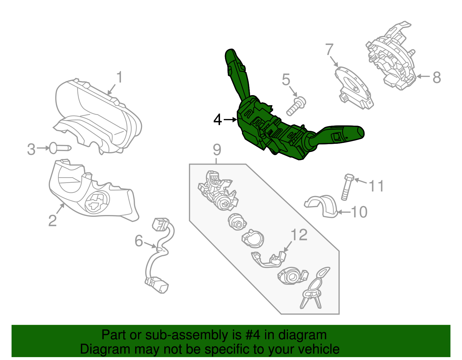 2016-2020 Kia Optima Multi-Function Switch 93401-D5500 | Kia Automotive ...