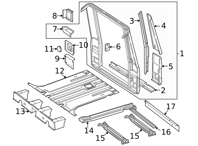 Mercedes-Benz OEM Upper Reinforced Part# 460-640-04-16 | OEM Vehicle Parts
