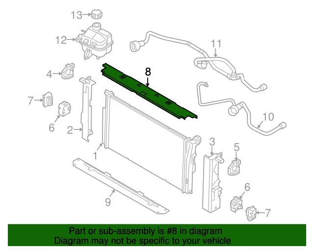17117600543 - 2012-2021 BMW Upper Seal (17-11-7-600-543) | BMW of South ...