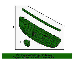 31333833 - Grille Assembly - 2014-2017 Volvo XC60 | Volvo OEM Parts Direct