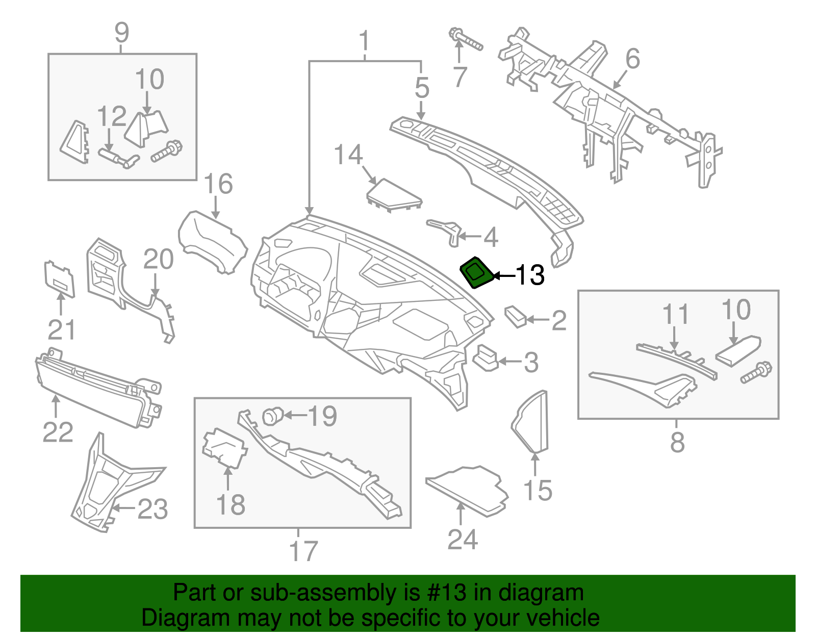 84725-3V000-HZ - High-Quality Speaker Cover for 2012-2017 Hyundai Azera ...