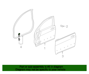 2004-2013 Acura Door Weather-Strip Clip 91568-SEP-003 | Acura Parts World