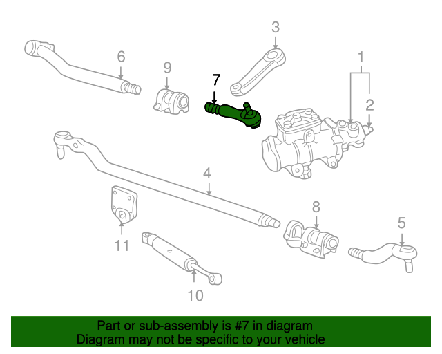 LC3Z-3304-C - Rod Assembly Drag Link Ford Parts Direct