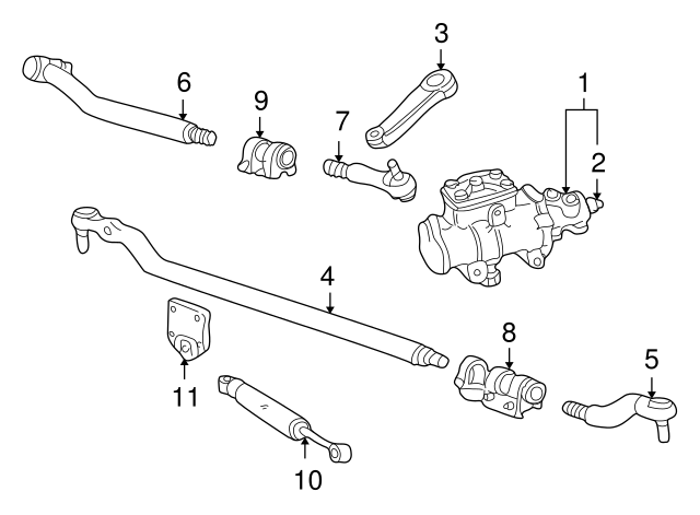 LC3Z-3304-C - Rod Assembly Drag Link Ford Parts Direct