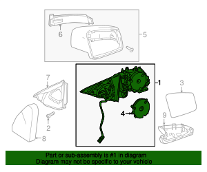 221-810-11-76 - Mirror Base - Left 2010-2013 Mercedes-Benz | Mercedes ...