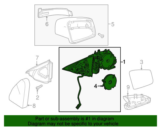 221-810-11-76 - Mirror Base - Left 2010-2013 Mercedes-Benz | Mercedes ...