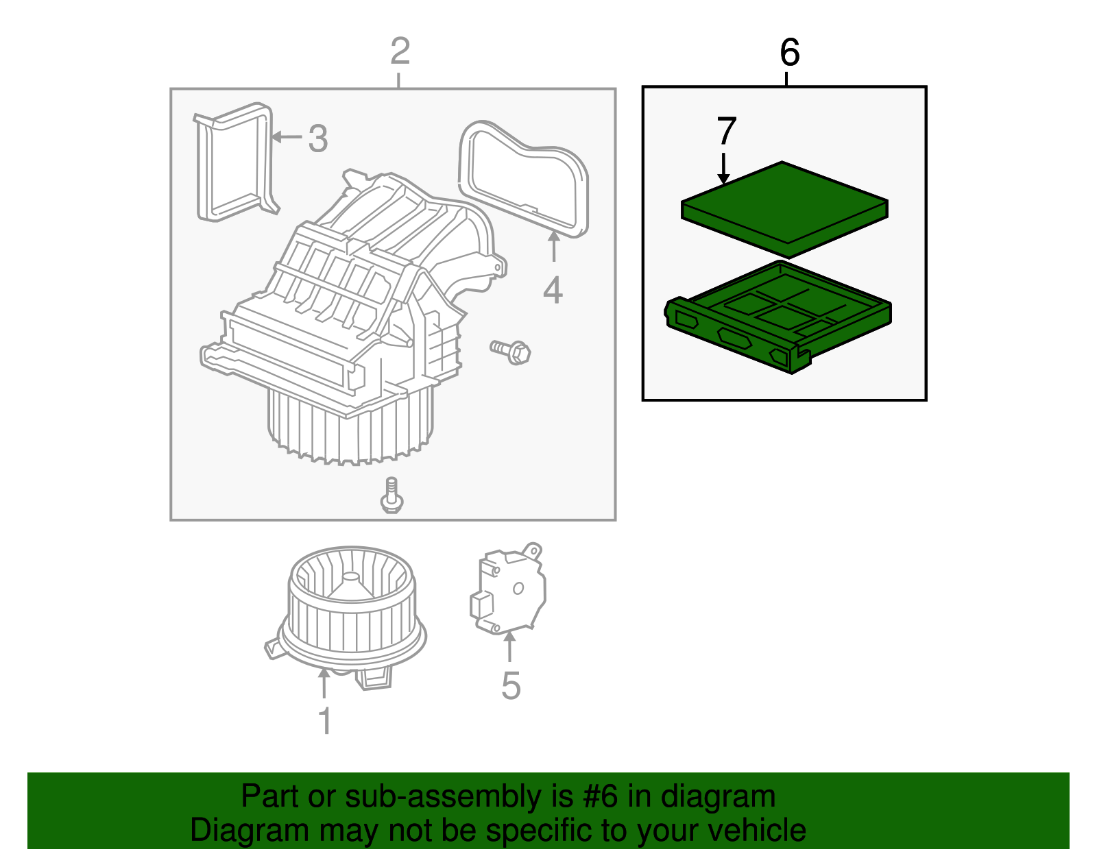 80290-SDA-A01 - 2003-2009 Honda - Filter Assembly Air Conditioner ...