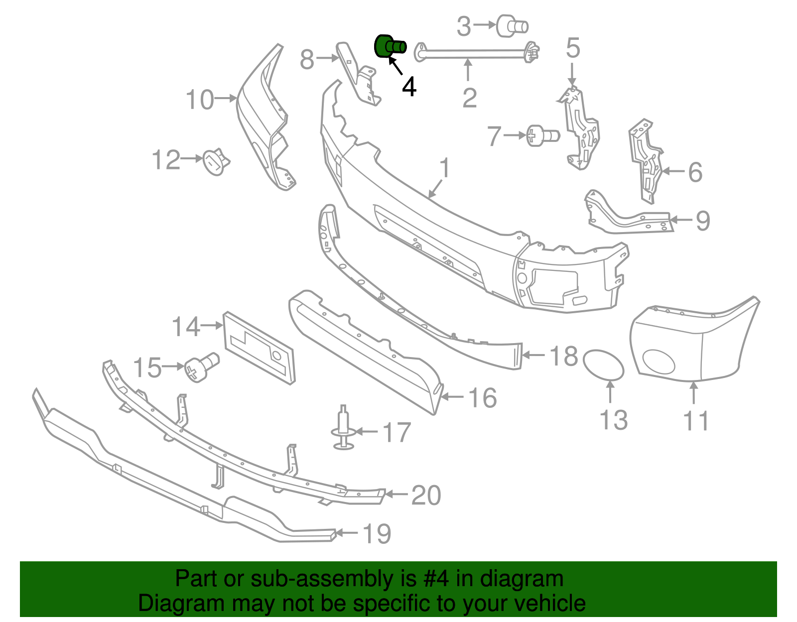 1998-2015 Nissan Bumper Brace Nut 01221-00163 | Ziegler Nissan of ...