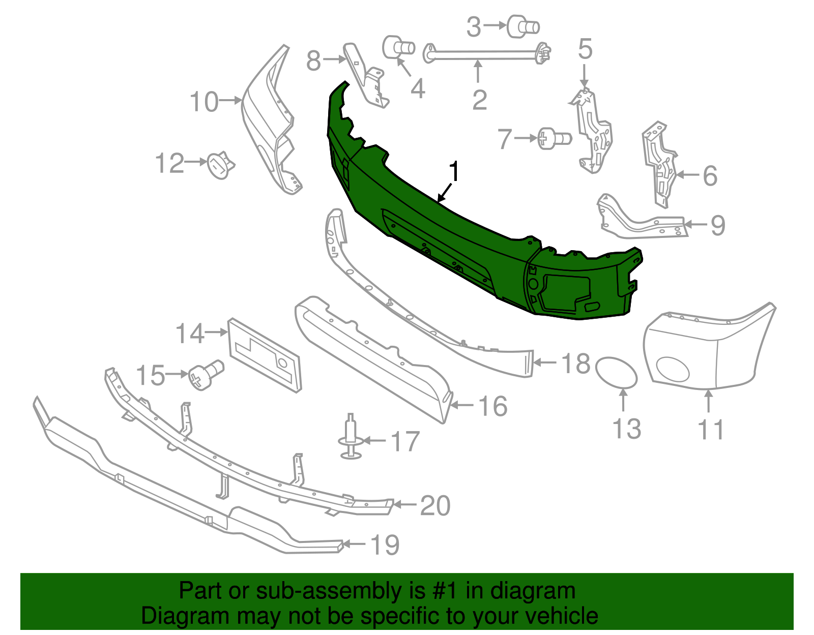62022-ZR08A - Bumper 2004-2015 Nissan | AutoNation Parts