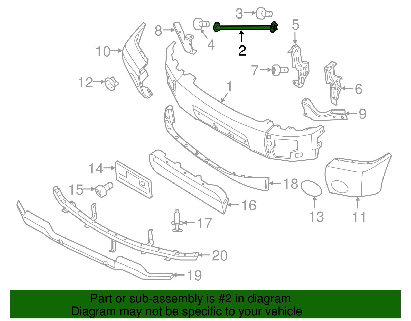 2008-2015 Nissan TITAN Bumper Brace 62222-ZR00A | Temecula Nissan Parts