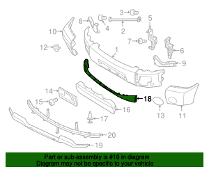 2014-2015 Nissan TITAN Spoiler 62822-9FM0A | Nissan Parts Plus
