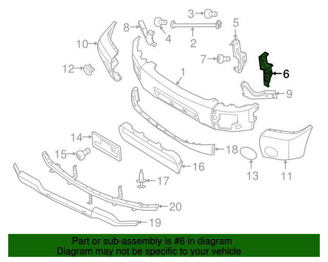 2008-2015 Nissan TITAN Bumper Bracket 62215-ZR00A | Parts for Nissans