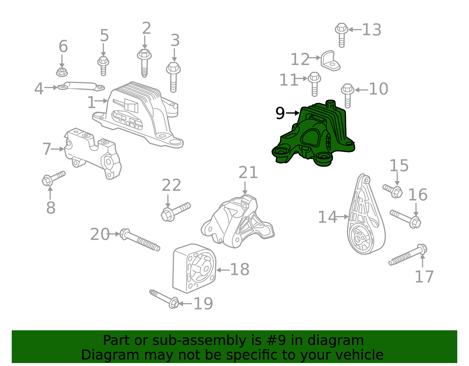 2024-2025 Buick Envision Side Trans Mount 85635243 | GM Parts Center