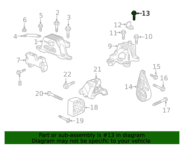 2021-2023 Buick Envision F (S)Bolt 11610907 GM | GMPartsDirect.com