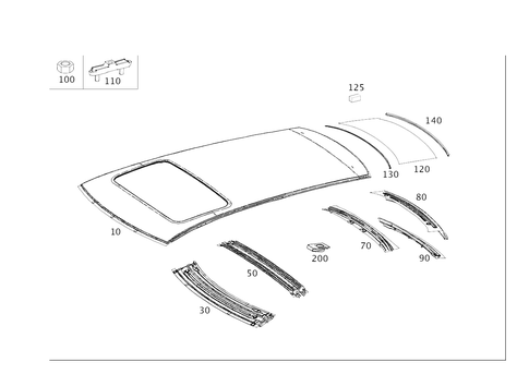 Roof for 2008 Mercedes-Benz R 320 | MB Parts Center