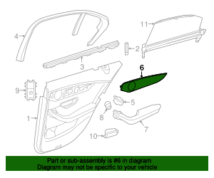 205-730-02-22 - Trim Molding 2016-2020 Mercedes-Benz | Mercedes-Benz ...
