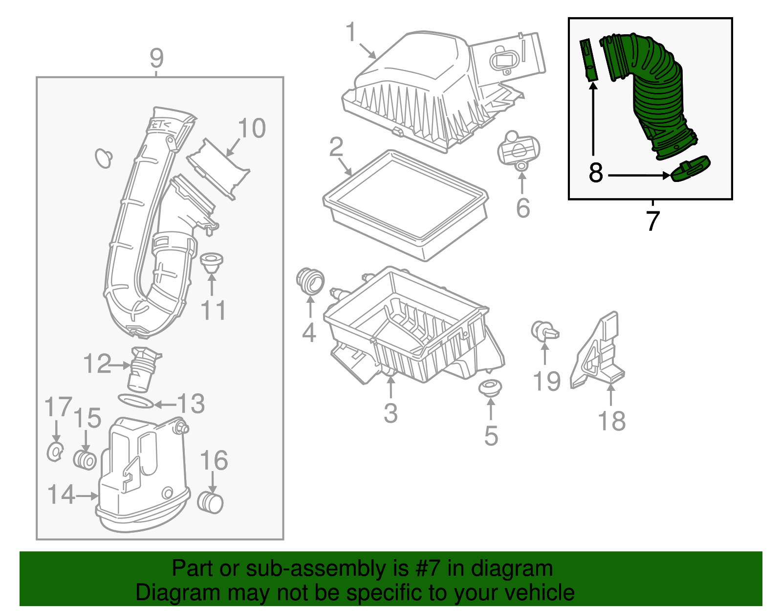 94537633 - Air Cleaner Outlet Duct 2012-2018 Chevrolet Sonic ...