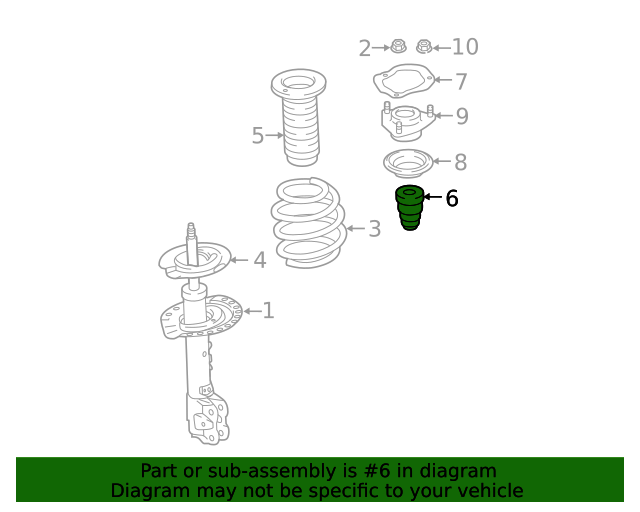 2014-2024 Mitsubishi Strut Bumper 4055A048 | Mitsubishi Parts Warehouse