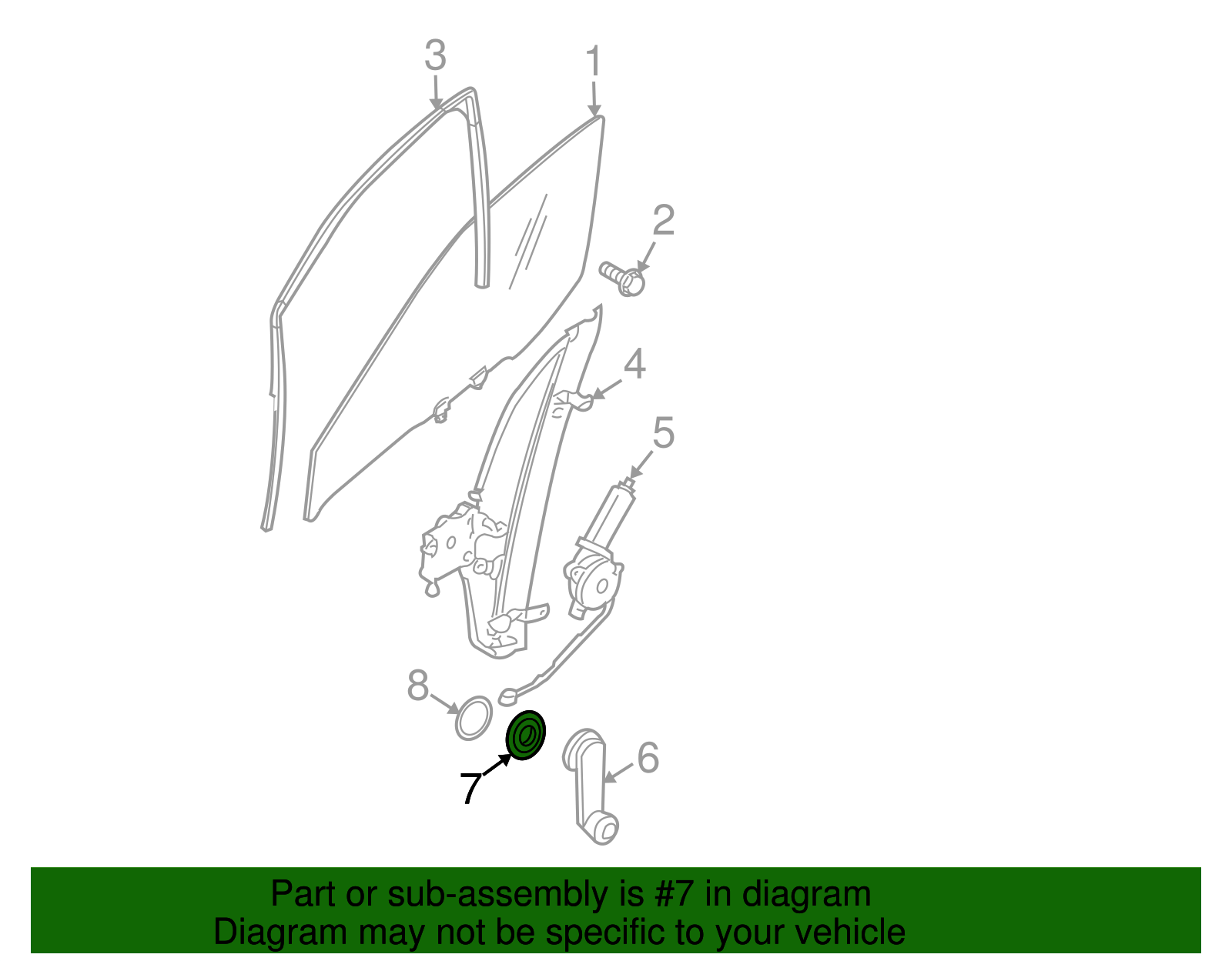 80763-V5000 - Sealer Regulator Washer Seating, Door Regulator Handle ...