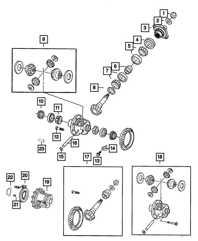 MOPAR CENTER DIFFERENTIAL GEAR KIT - 68304625AA - 68304625AA | Mopar ...