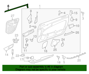 172-720-08-24 - Door Window Belt Weatherstrip 2012-2020 Mercedes-Benz ...