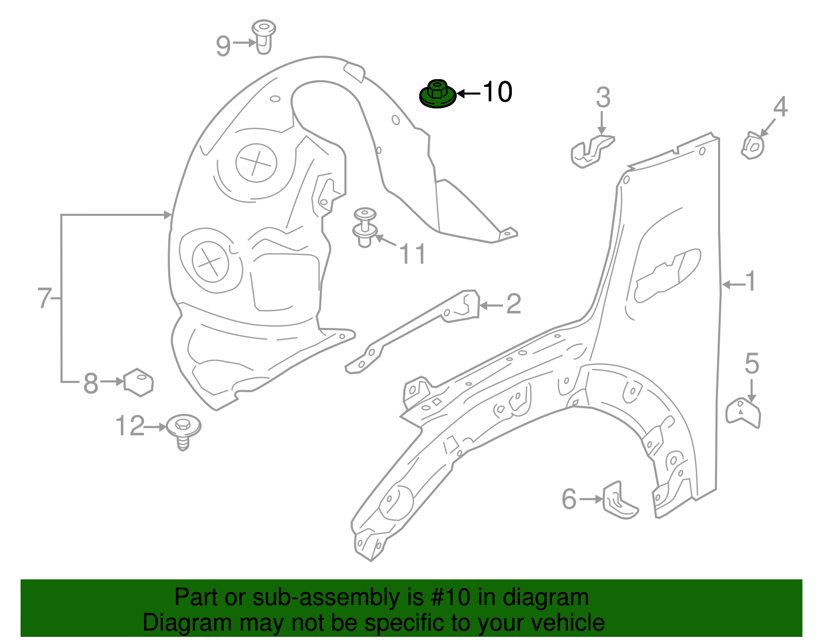 2011-2024 Mini Quarter Panel Splash Shield Nut 7147169847 | Mini Parts ...