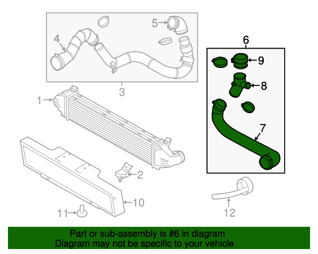 LR063269 - Turbocharger Intercooler Pipe 2015-2017 Land Rover Discovery ...