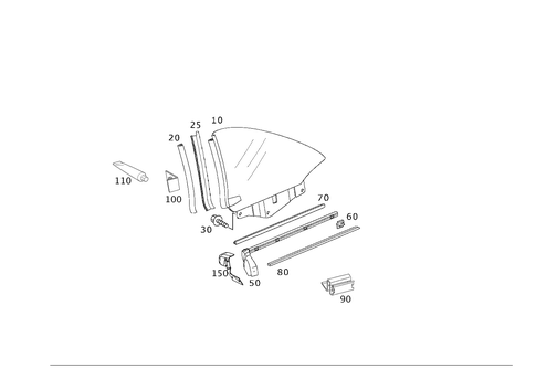Rear-Side Window for 1996 Mercedes-Benz SL 600 | Mercedes-Benz USA Parts