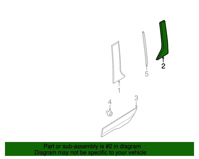 2014-2023 Ford Transit Connect Rear Molding - Driver's Side (LH) DT1Z ...