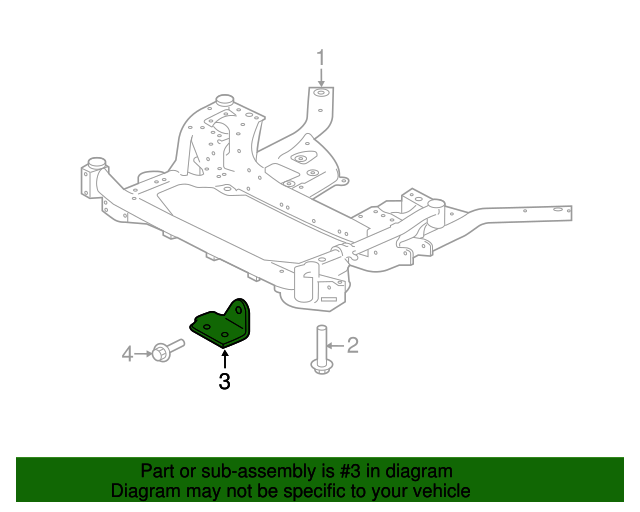 2016-2023 Jaguar Suspension Cross-Member Support Bracket T2H42340 | OEM ...