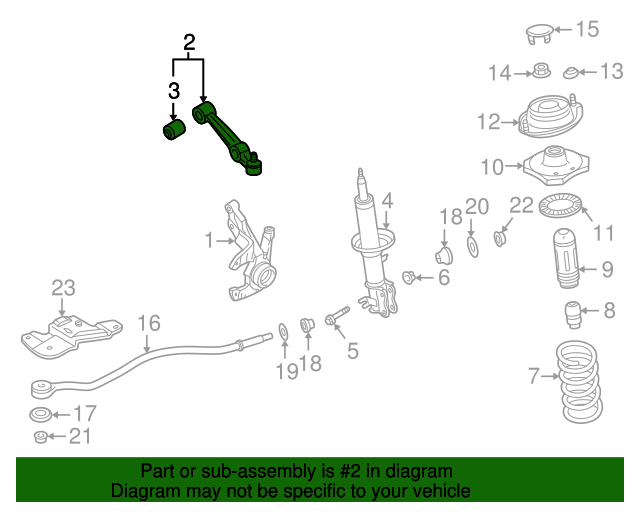 54500-FD000 - Lower Control Arm 2003-2005 Kia Rio | Kia.Parts Store